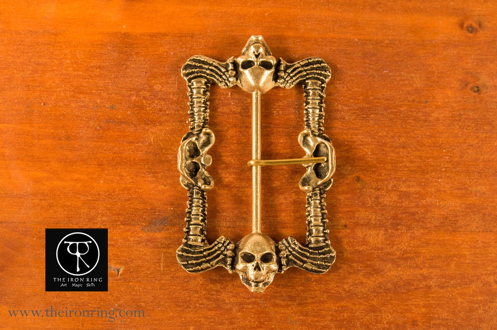 Pirate Buckle VI Skulls and Bones in Cast Brass, Also White Plated or ...