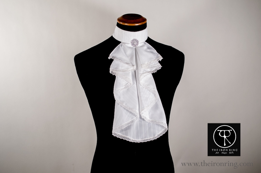 Jabot Decorated, Steampunk and Victorian, Historical, Cotton, Gothic ...