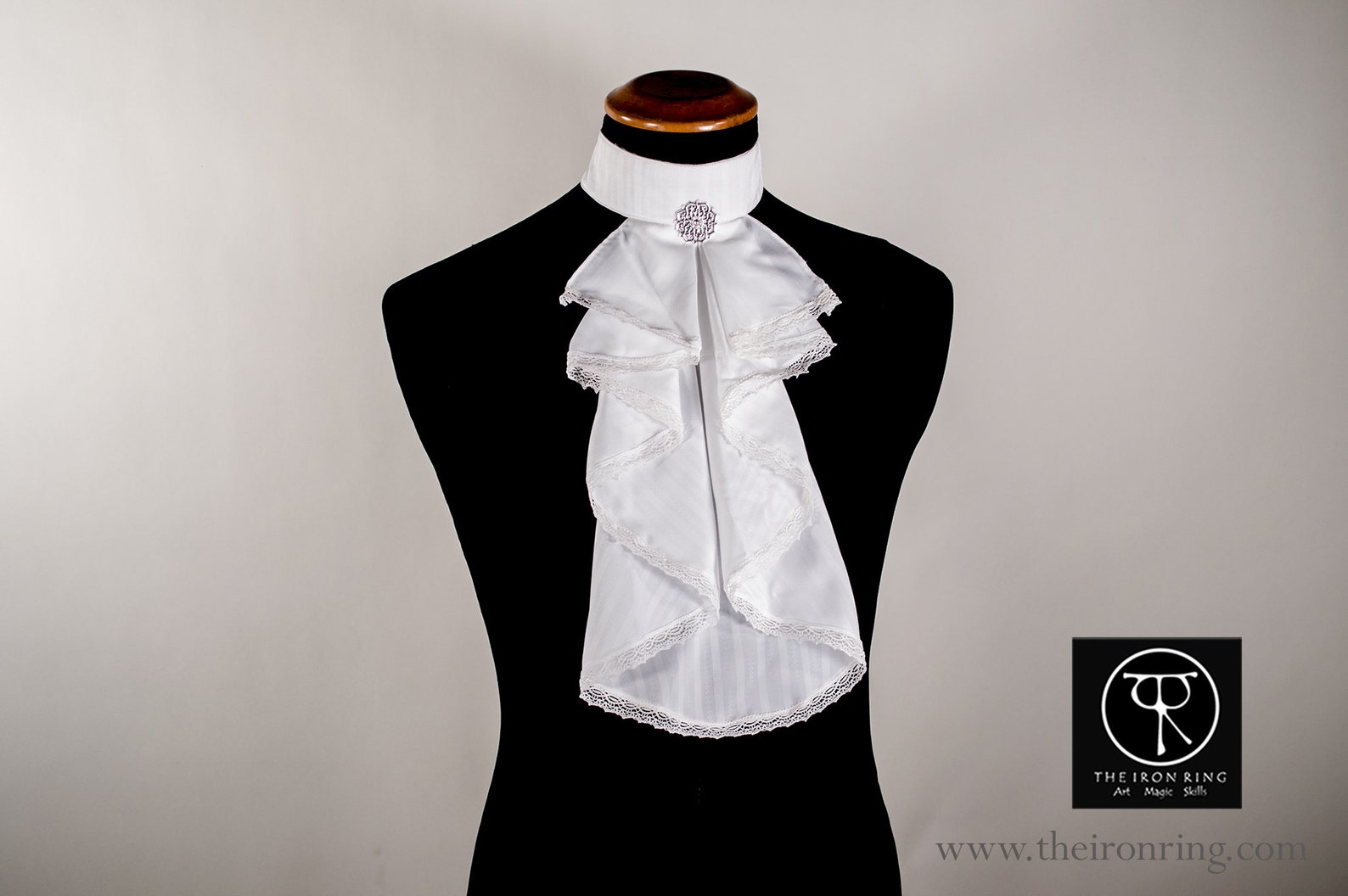 Jabot Decorated, Steampunk and Victorian, Historical, Cotton, Gothic ...