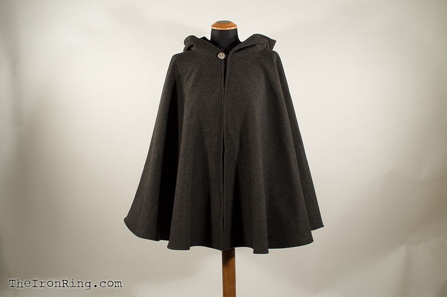 Woolen Hooded Cape Cloak Fantasy Medieval Renaissance, Unisex ...