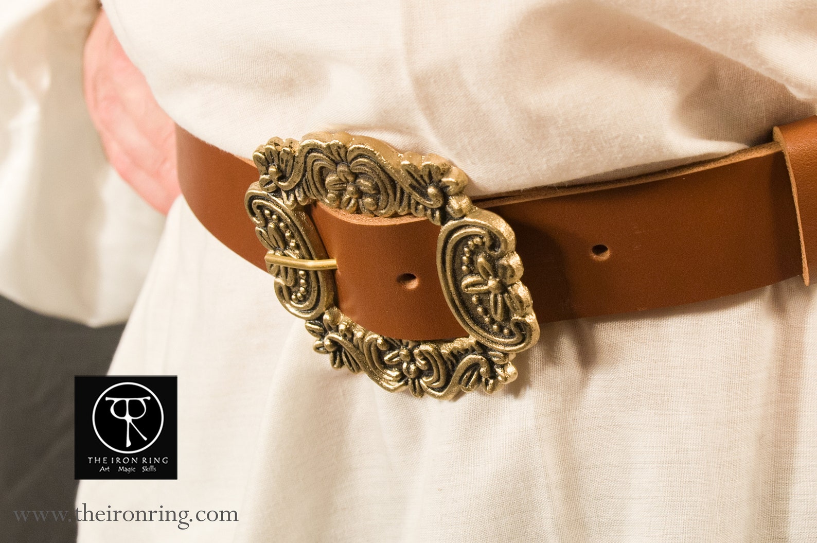 Fantasy Leather Belt With Brass Buckle IV, Dorian, Larp, Pirate ...