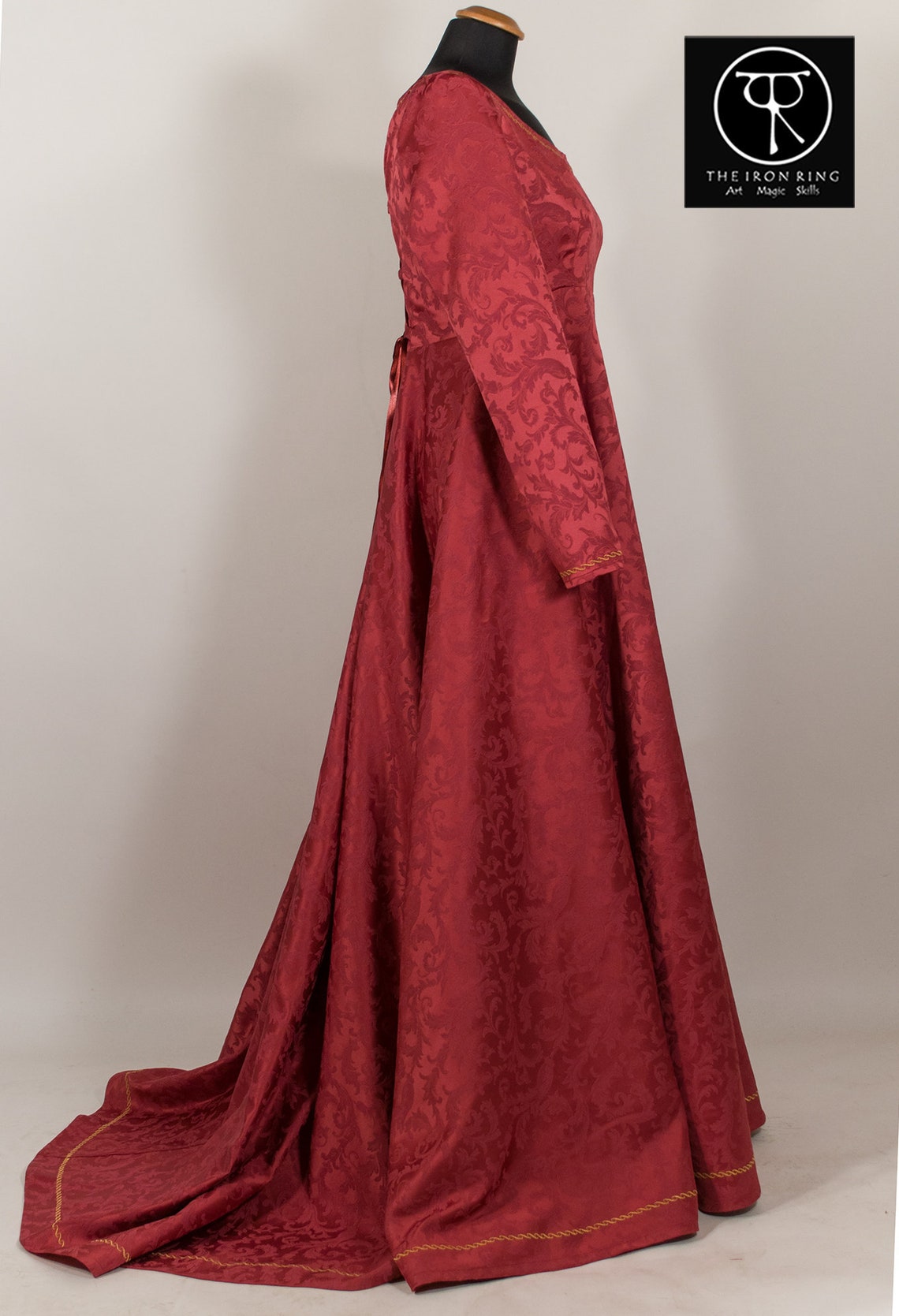 Anna Fantasy Medieval Renaissance Dress in Damask - Etsy