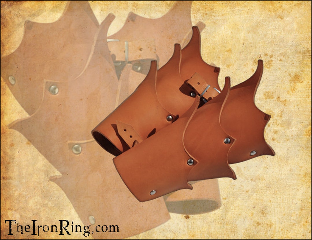 Elven Bracers, Veg Tan Leather, for Larp and Fantasy Enthusiasts. - Etsy