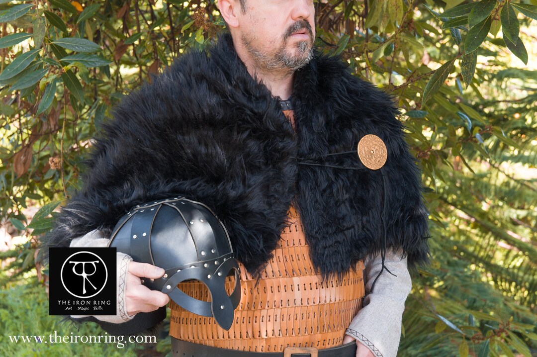 Faux Fur Mantle-shawl Imitation Pelt Drape for Larp, Renaissance ...