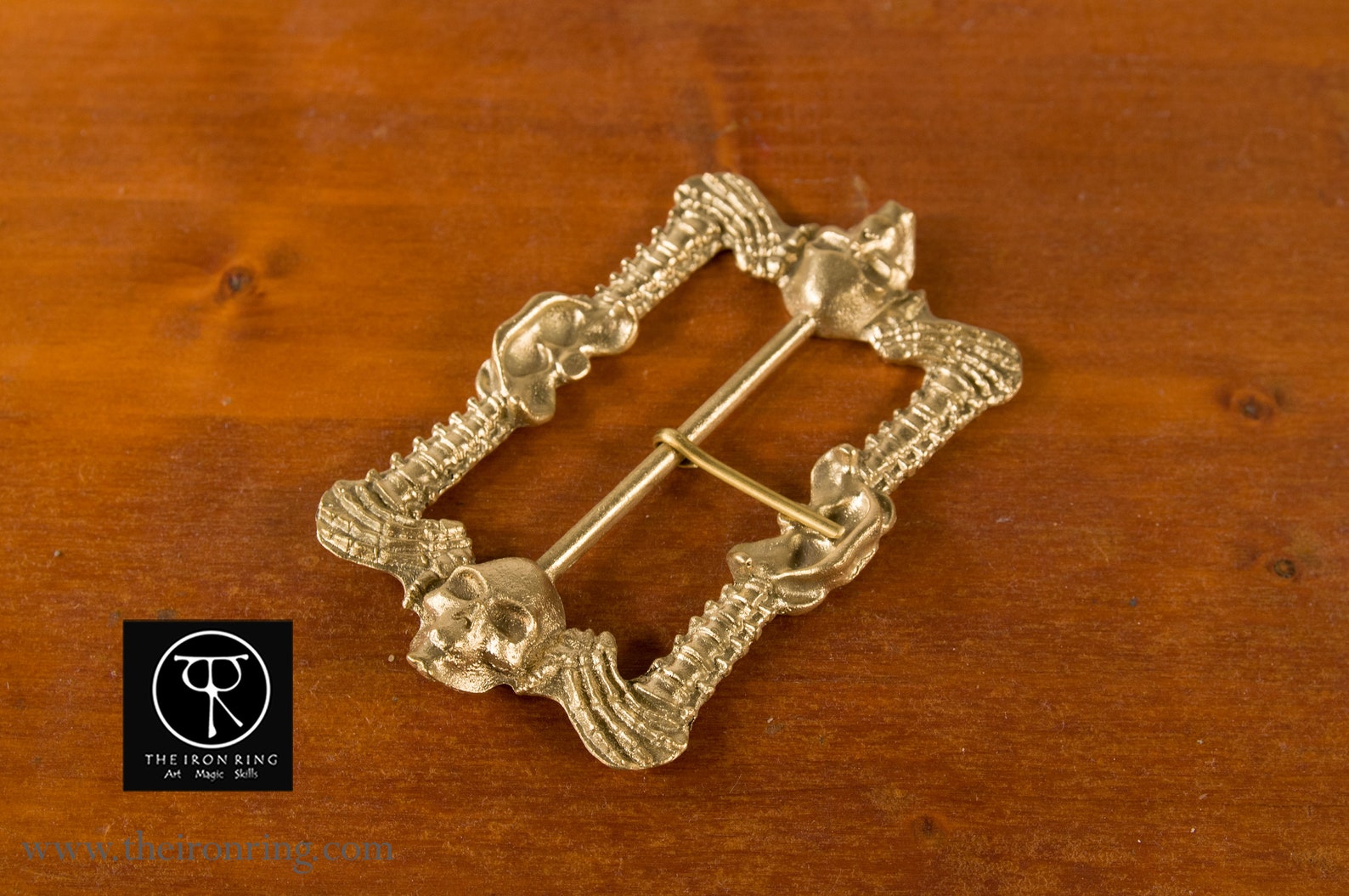 Pirate Buckle VI Skulls and Bones in Cast Brass, Also White Plated or ...