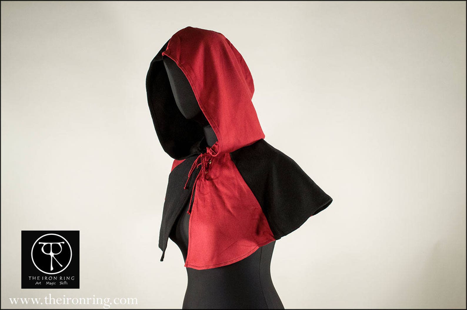 Two Coloured Woolen Hooded Cape Fantasy Medieval Renaissance, Unisex ...