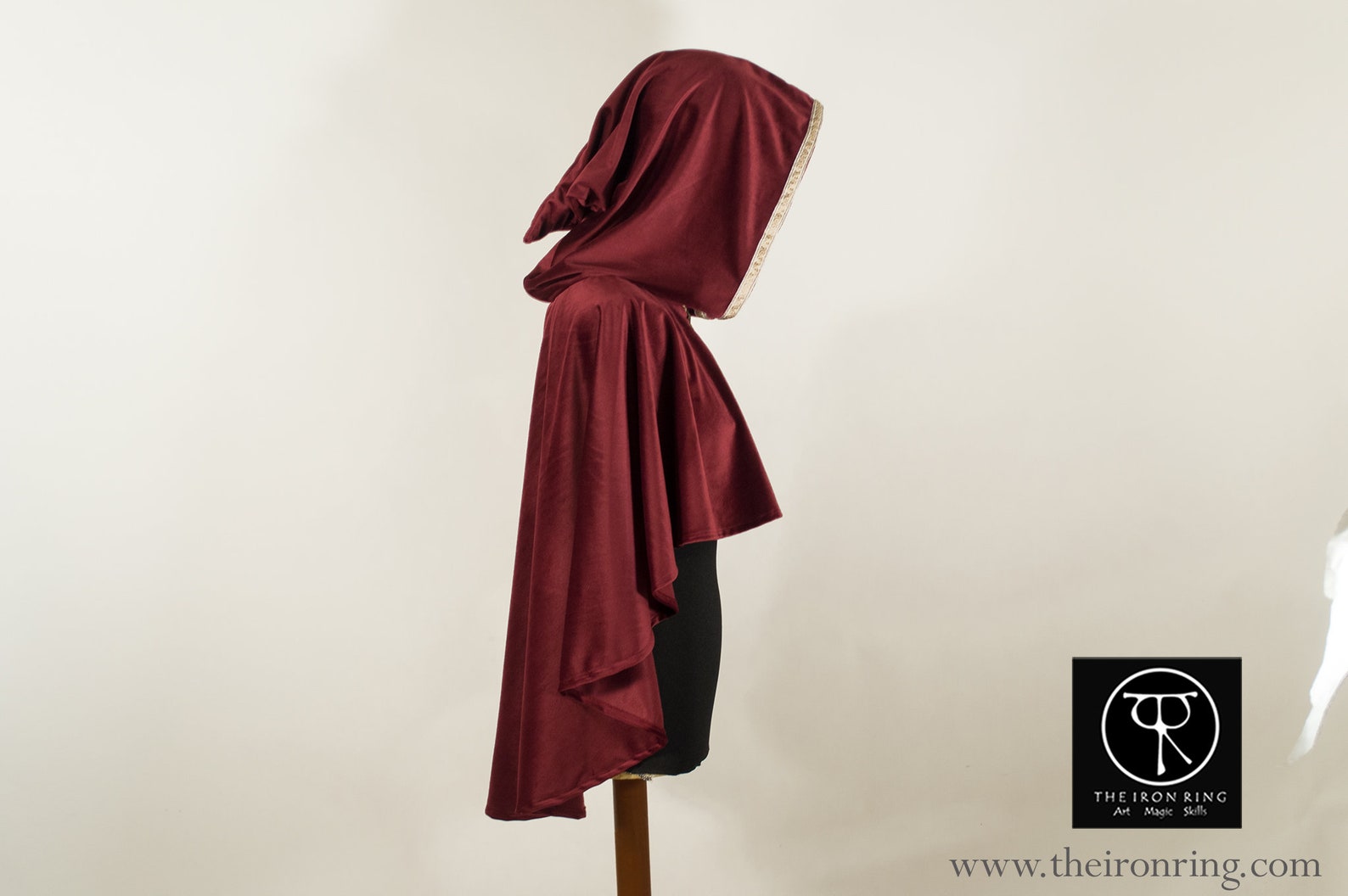 Velvet Hooded Cape Ariel, Hood Fantasy Medieval Renaissance, Unisex ...