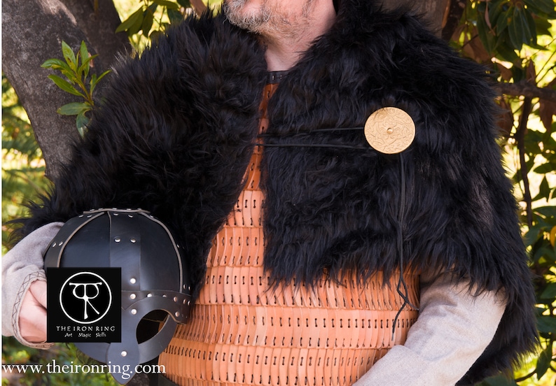 Faux Fur Mantle-shawl Imitation Pelt Drape for Larp, Renaissance ...