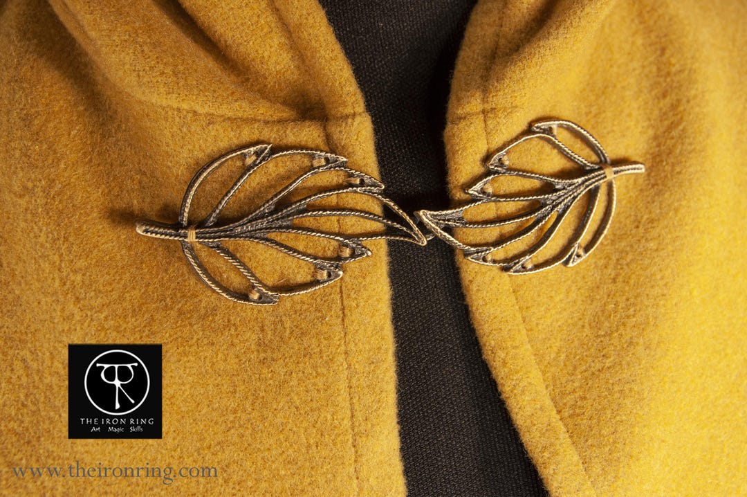 Elven Leaf Cloak Clasps, Closure. Ancient Silver or Gold. Larp ...