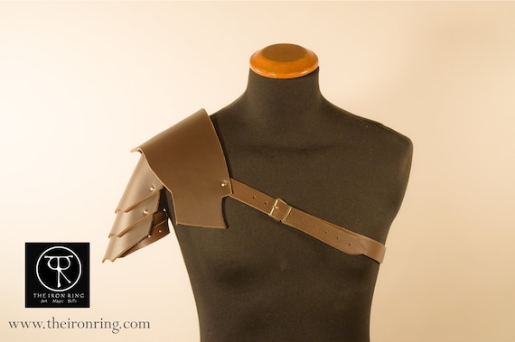 Single Inquisitor Pauldron in Real Leather for Larp and | Etsy