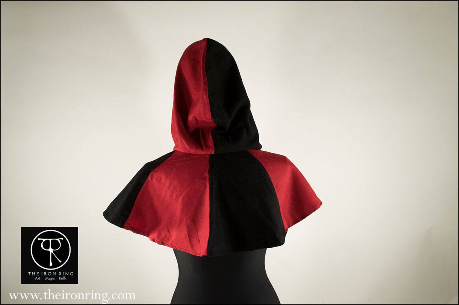 Two Coloured Woolen Hooded Cape Fantasy Medieval Renaissance, Unisex ...