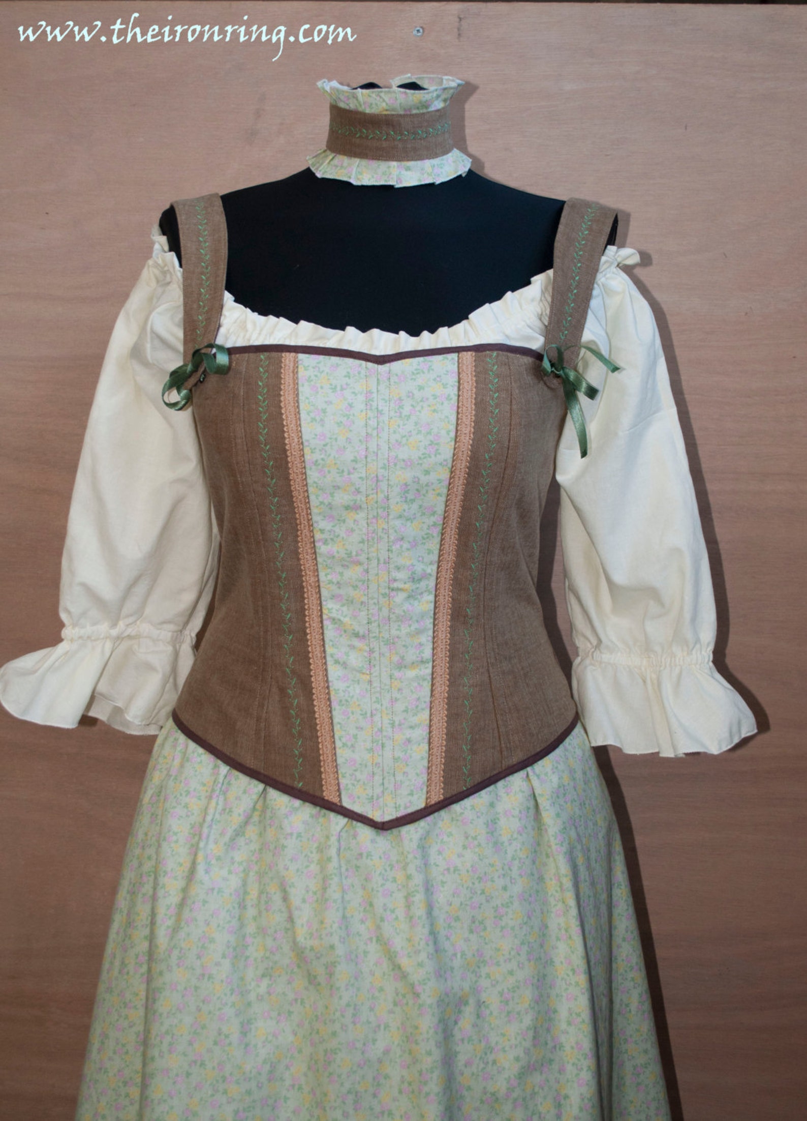 Hobbit Style Embroidered Outfit Bodice Jacket Skirt | Etsy