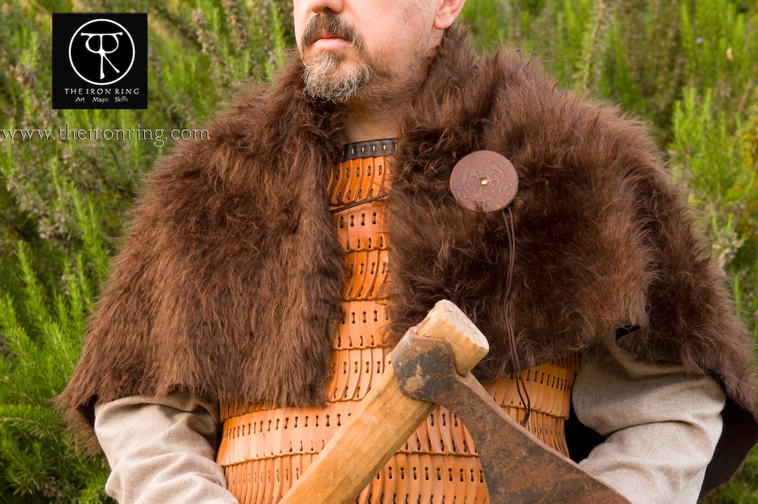 Faux Fur Mantle-shawl Imitation Pelt Drape for Larp, Renaissance ...