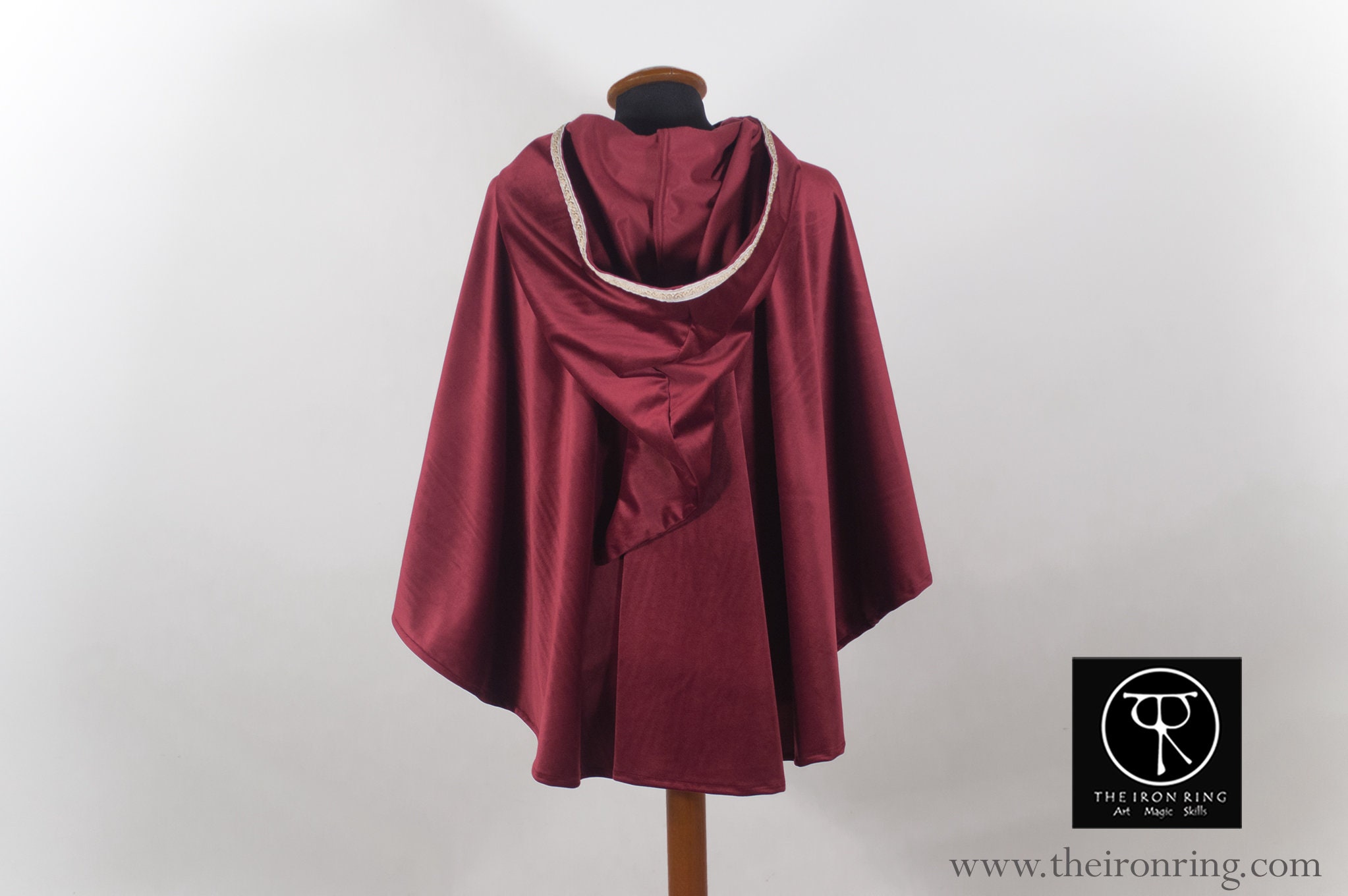 Velvet Hooded Cape Ariel, Hood Fantasy Medieval Renaissance, Unisex ...