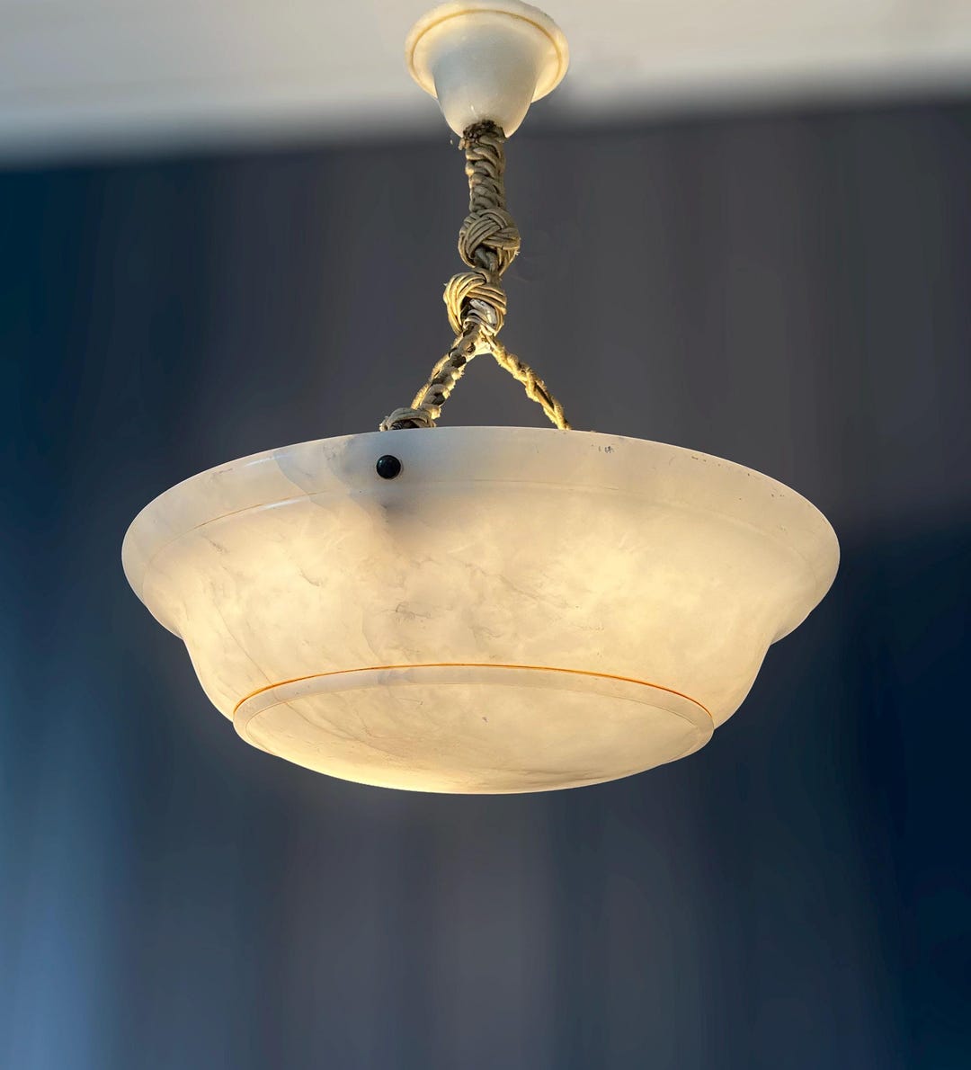Alabaster Ceiling Light Early 1900s. - Etsy