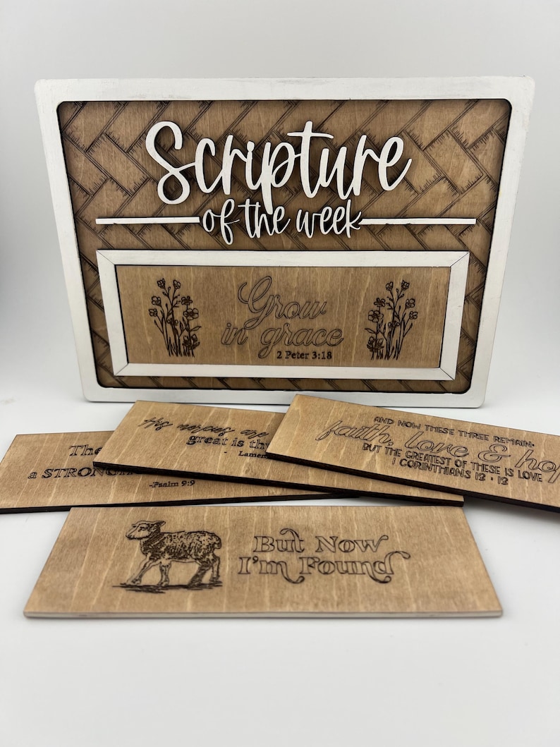 Scripture of the Week Interchangeable Wooden Bible Verse Sign - Etsy