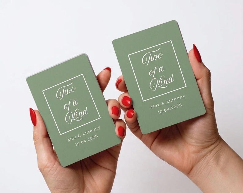 5+ Custom Wedding Playing Cards Personalized Decks for Guests, Bridal ...
