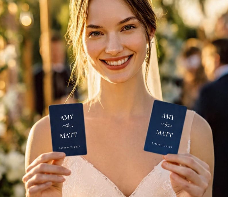 5+ Custom Wedding Playing Cards Personalized Decks for Guests, Bridal ...