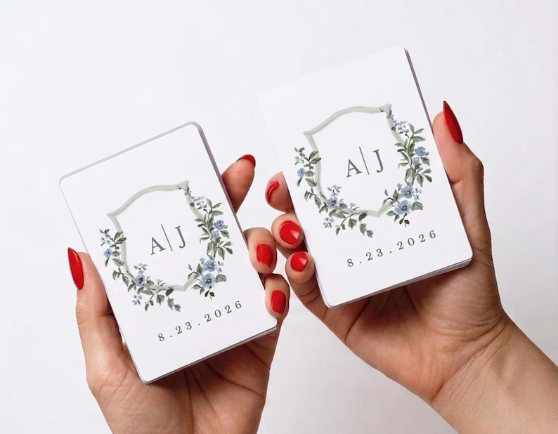 5+ Custom Wedding Playing Cards Personalized Decks for Guests, Bridal ...