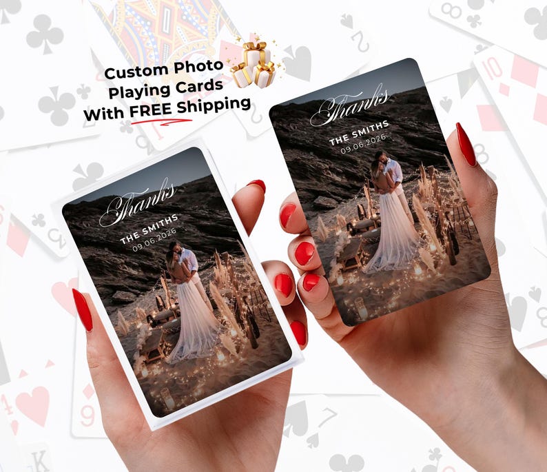 5+ Custom Wedding Playing Cards Personalized Decks for Guests, Bridal ...