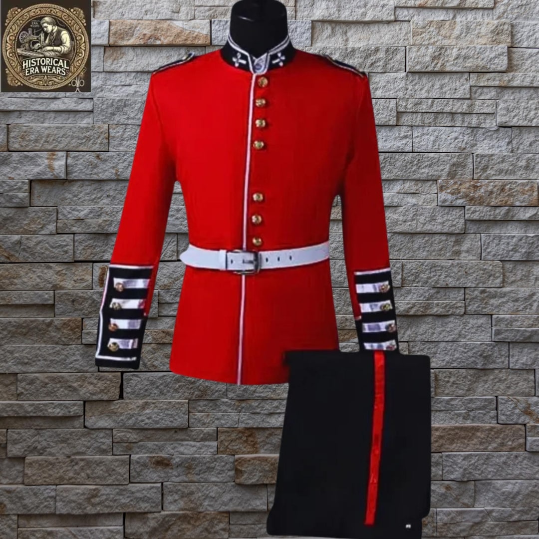 Red Wool British Royal Guard Jacket - Grenadier Soldier Costume - Etsy