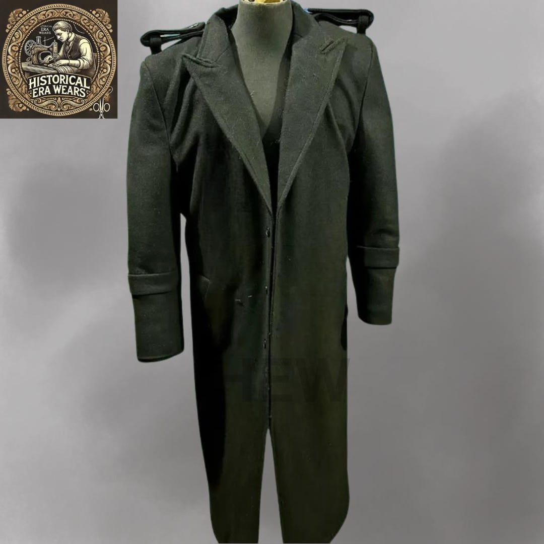 Steampunk Duster Coat - Gothic Wool Trench, Vintage Long Overcoat - Etsy