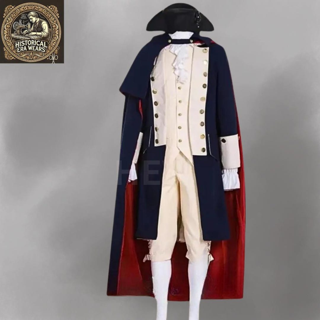 George Washington Colonial Coat - 1770s American Revolution Reenactment ...