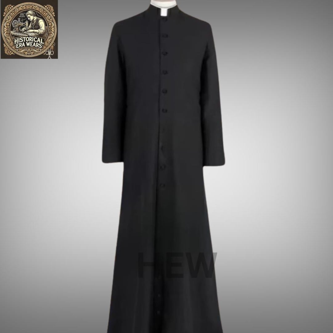 Custom Black Roman Wool Cassock - Traditional Clergy Vestment - Etsy