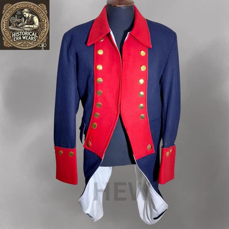 British 18th Century King's Regiment Officer Coat – Authentic Wool ...