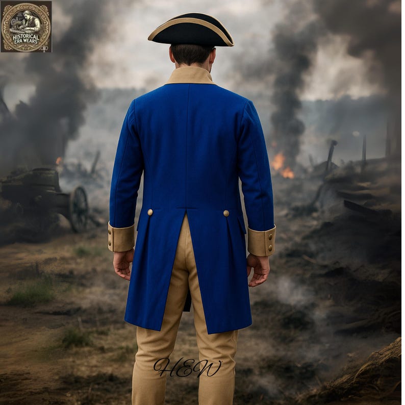 Handmade Revolutionary War Officer Wool Uniform - 18th Century ...