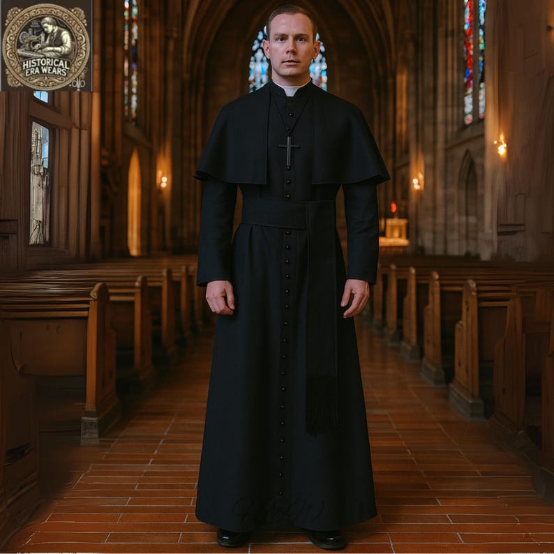 Wool Clergy Cassock With Cape - Traditional Roman Catholic Vestment - Etsy