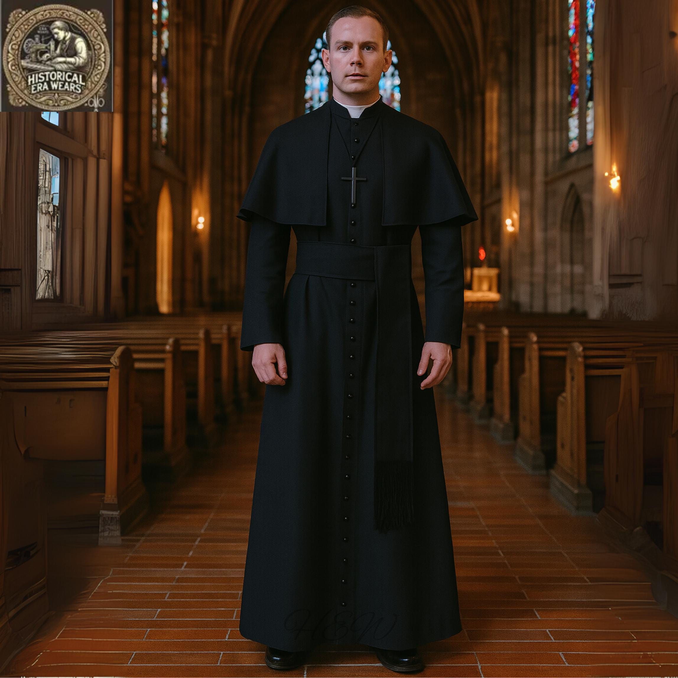 Wool Clergy Cassock With Cape - Traditional Roman Catholic Vestment - Etsy