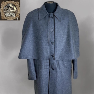 Handmade Men's Grey Wool Inverness Cape Coat – Victorian Sherlock ...