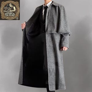 Handmade Inverness Cape Coat – Custom Wool Overcoat With a Classic Cape ...