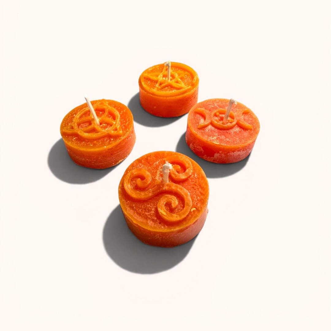 Orange Spell Candles Motivation, Confidence, Abundance Altar Sacral ...