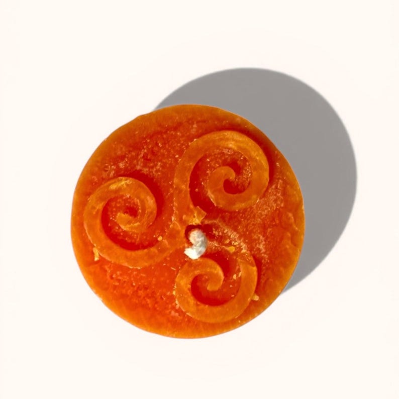 Orange Spell Candles Motivation, Confidence, Abundance Altar Sacral ...