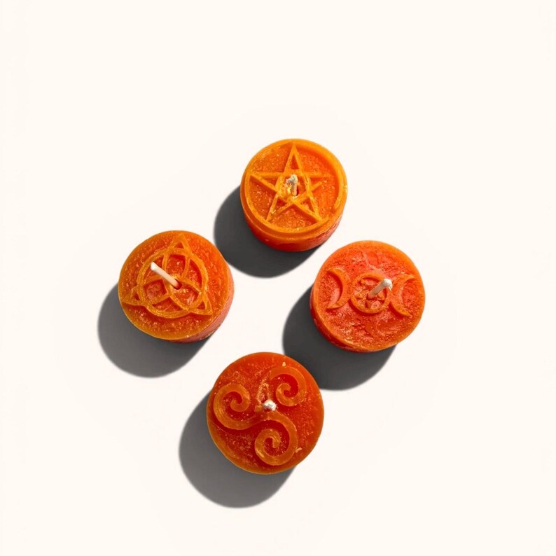 Orange Spell Candles Motivation, Confidence, Abundance Altar Sacral ...