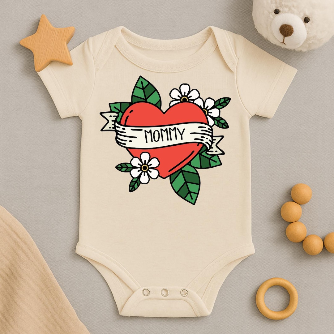 Goth Emo Punk Alternative Onesie, Mommy Tattoo Rock Baby Outfit, Romper ...