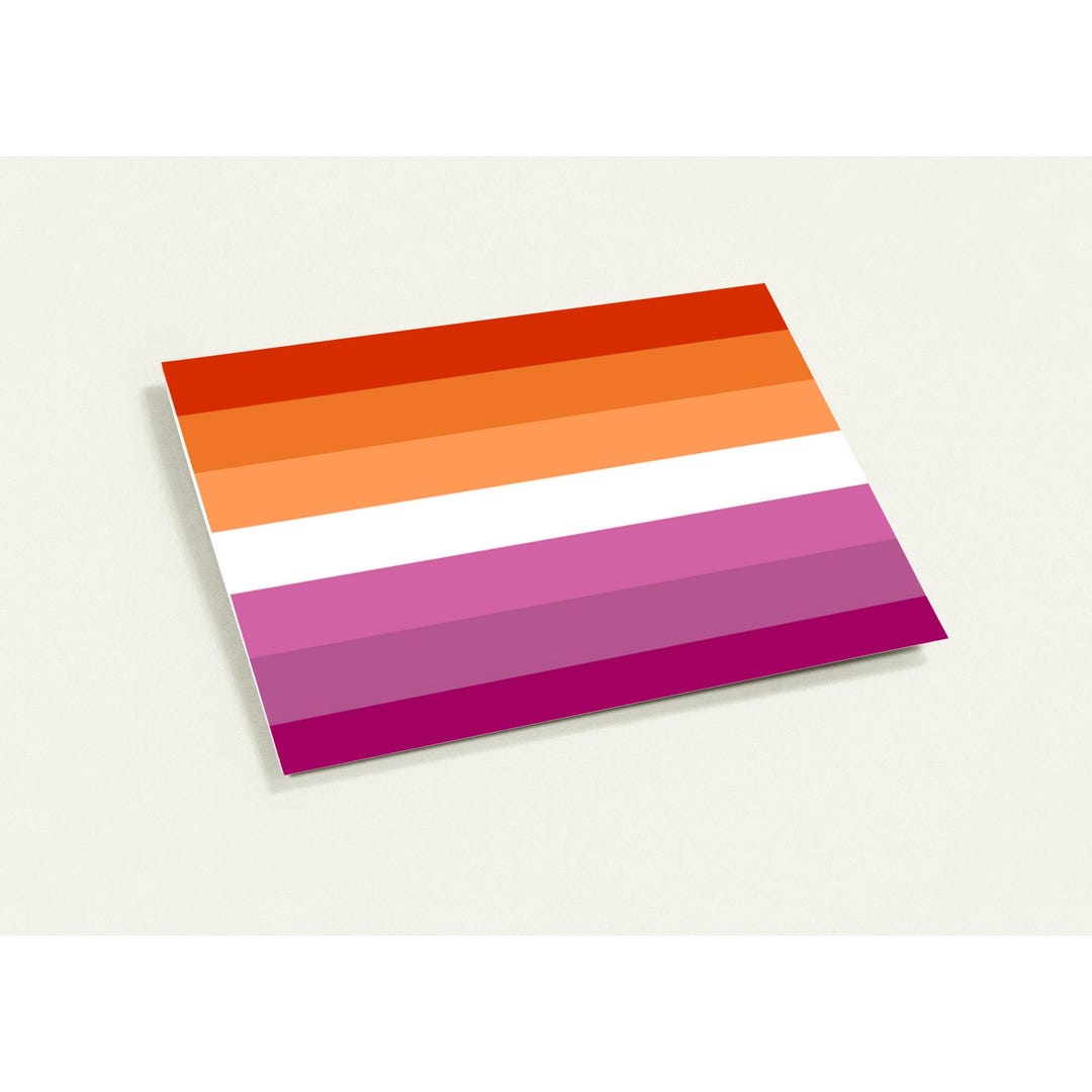 Lesbian Flag Greeting Cards , Gay Pride, Pack of 10, Eco-friendly ...