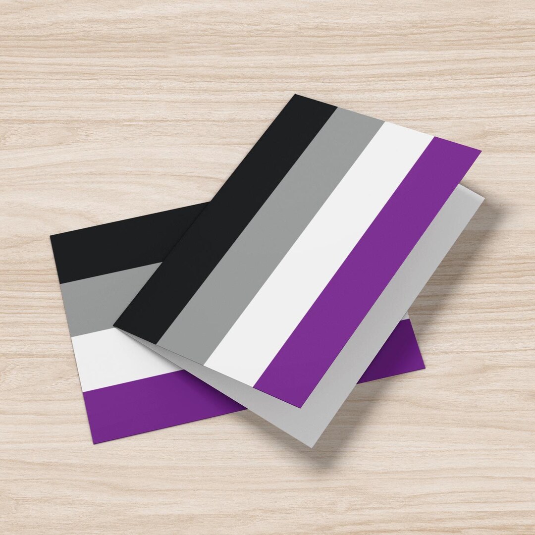 Asexual Flag Greeting Cards , Gay Pride, Pack of 10, Eco-friendly ...