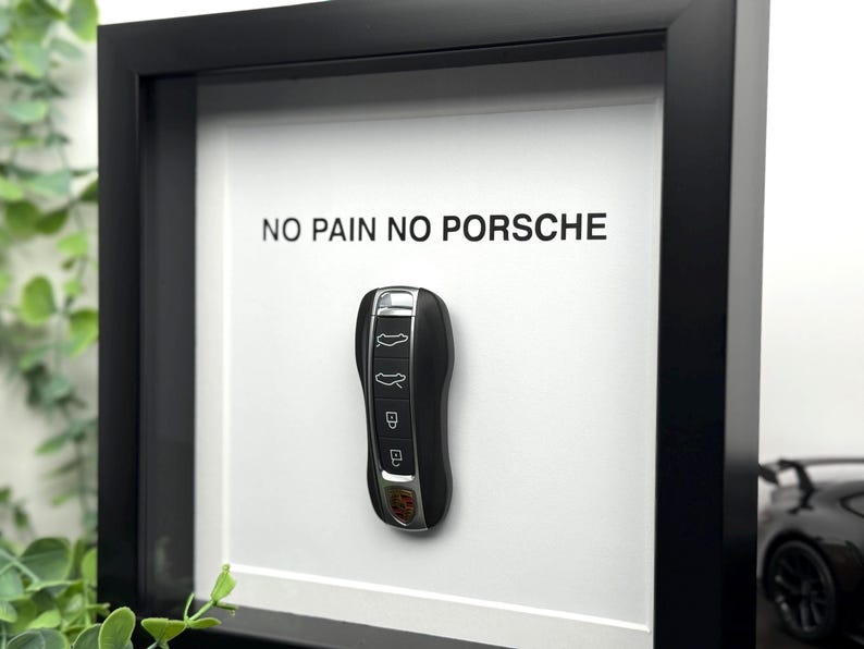 Porsche Key Art, 'no Pain No' Framed Wall Decor, Handmade - Etsy