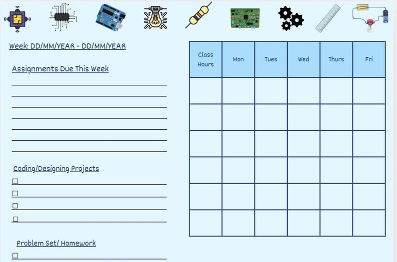 Engineering Major To-do List Template - Etsy