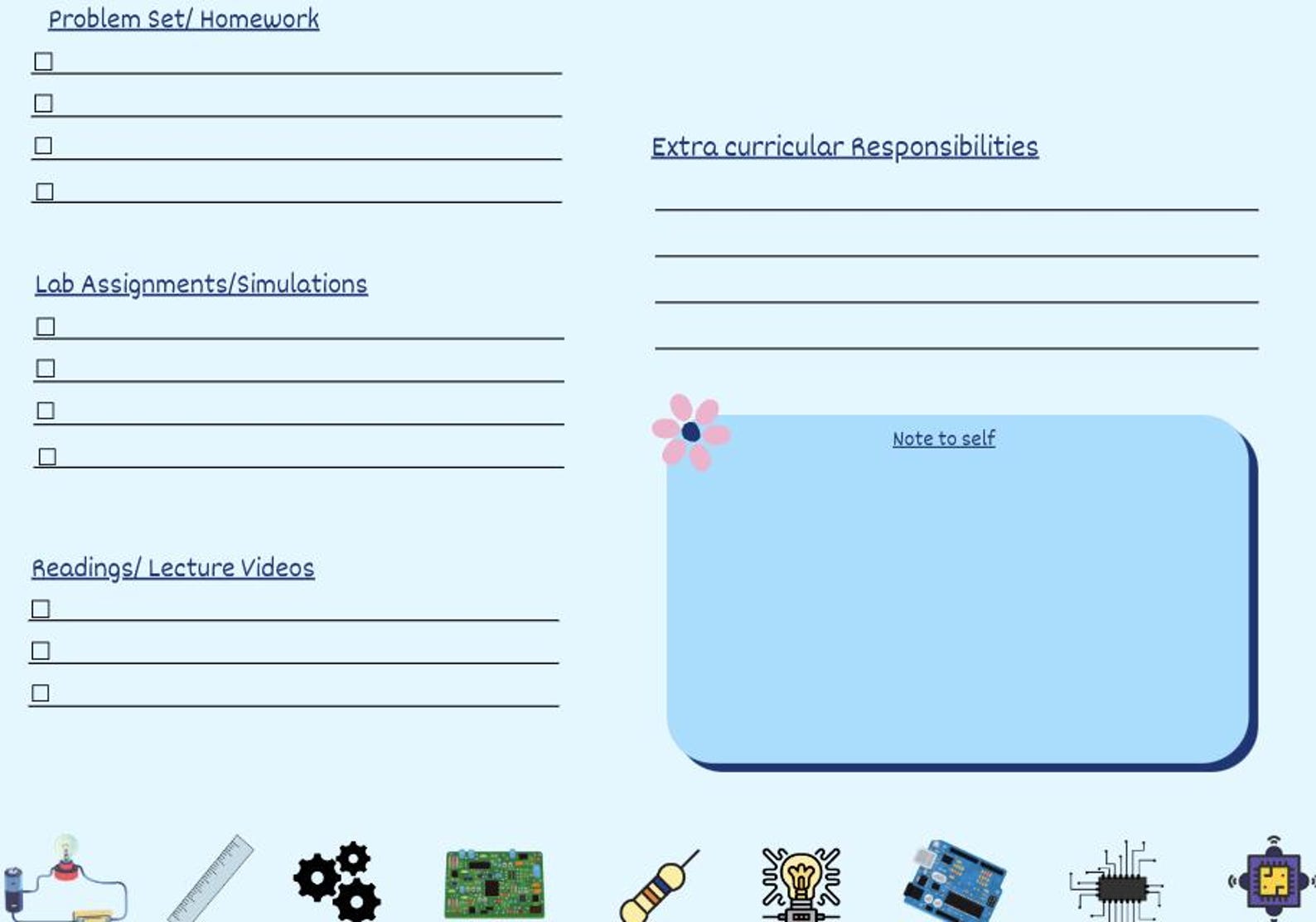 Engineering Major To-do List Template - Etsy