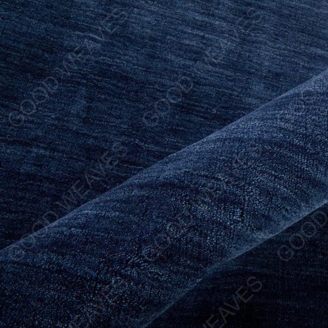 Hand-tufted Navy Blue Wool Rug | Minimalist Texture, Modern Carpet - Etsy