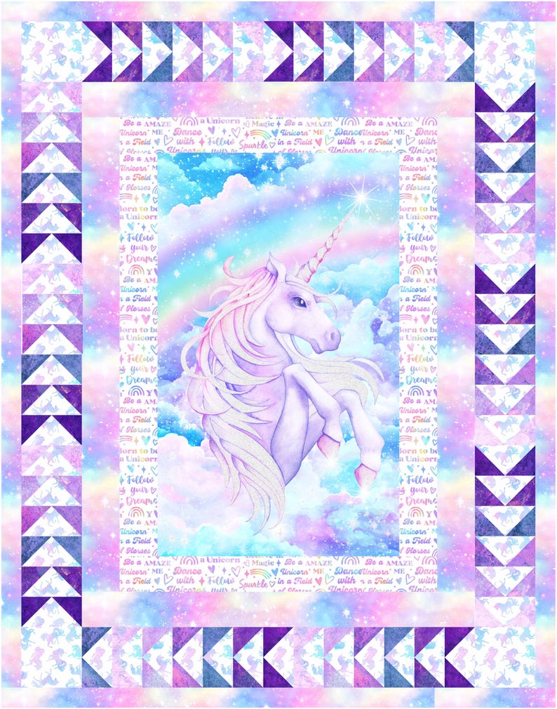 Sparkle Unicorn Quilt Pattern | Fabric Geek (PDF Download) - Etsy