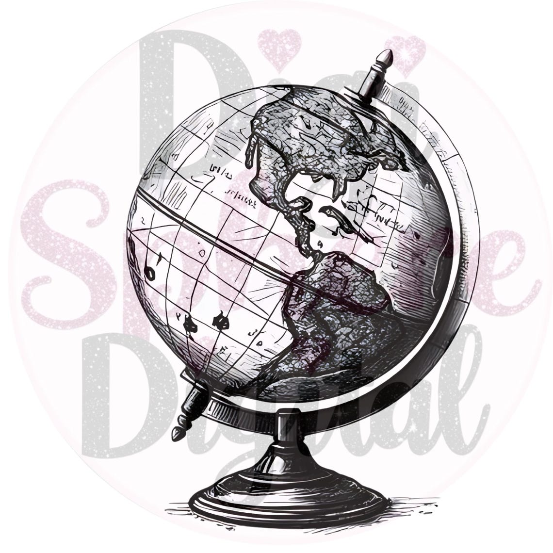 Travel Clipart Black and White PNG | 30 Piece Transparent Digital Set ...