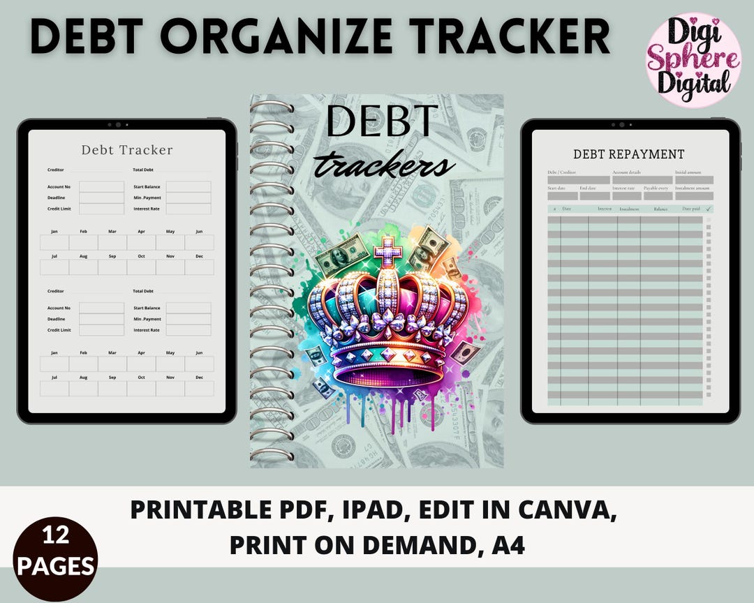 Debt Payoff Tracker | Digital Debt Tracker | Budget Planner PDF | Debt ...