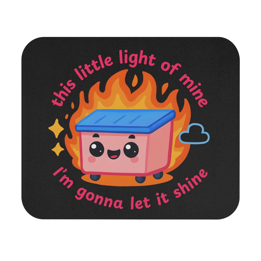 Dumpster Fire Mousepad It's Fine Skeleton Funny Mousepad Coworker Gifts ...