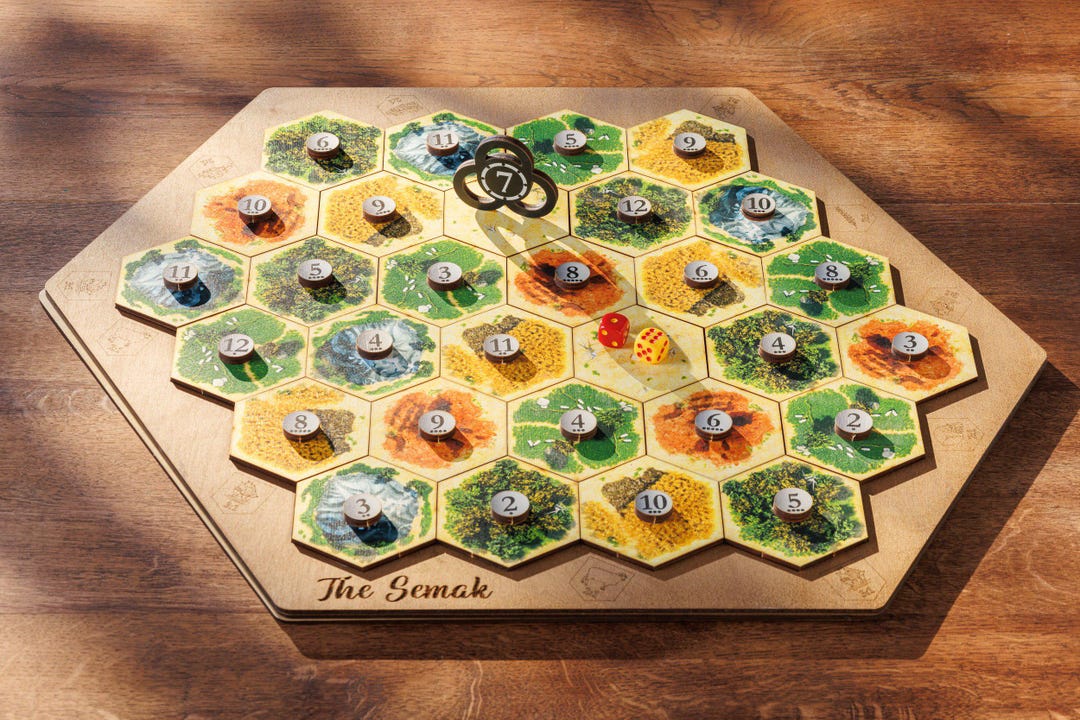 Personalized Settlers of Catana Game Board, Laser-cut Baltic Birch - Etsy