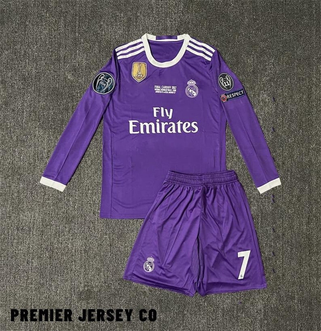 2016-2017 Saison Real Madrid Kit Complet Violet Extérieur Maillot ...